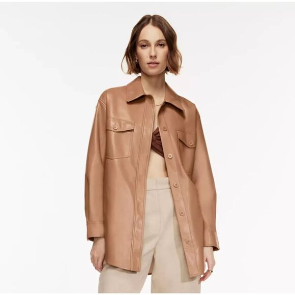 Wilfred | Jackets & Coats | Aritzia Wilfred Jacket Brown The Ganna ...